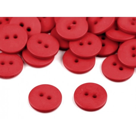 Gomb 1,5 cm matt piros